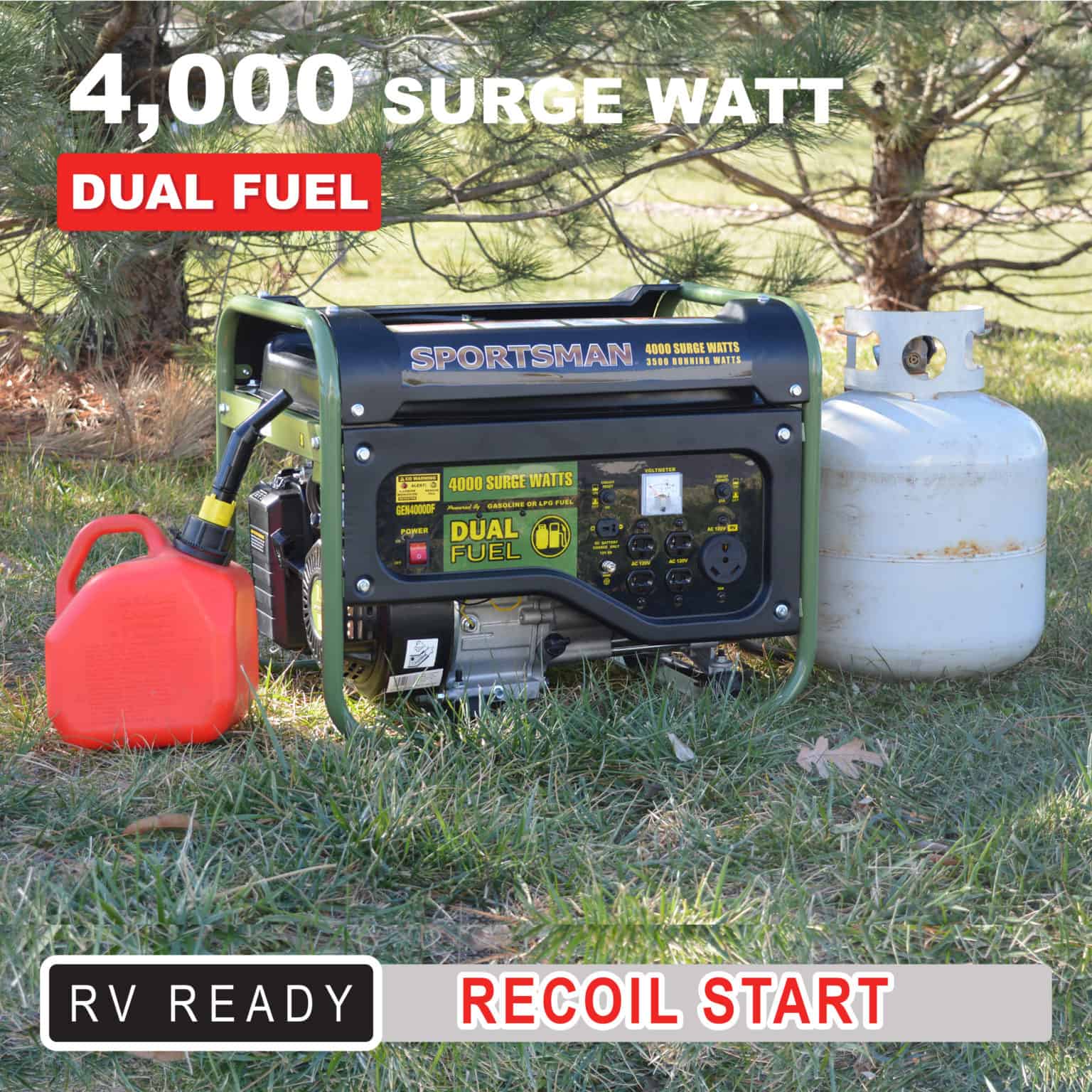 4000 Dual Fuel Generator