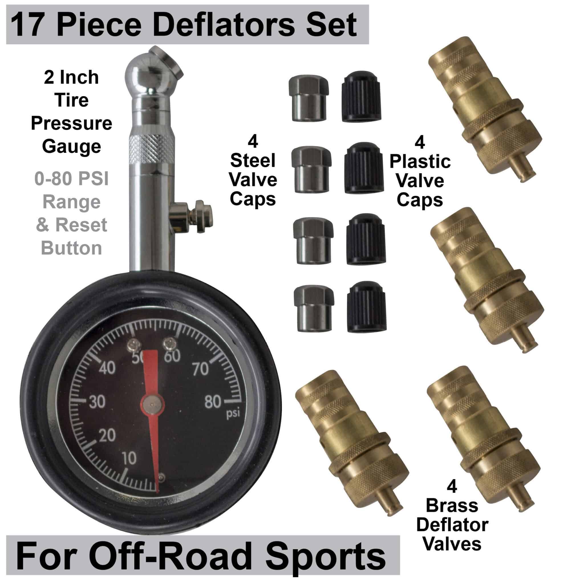 Tire Pressure Deflators Set