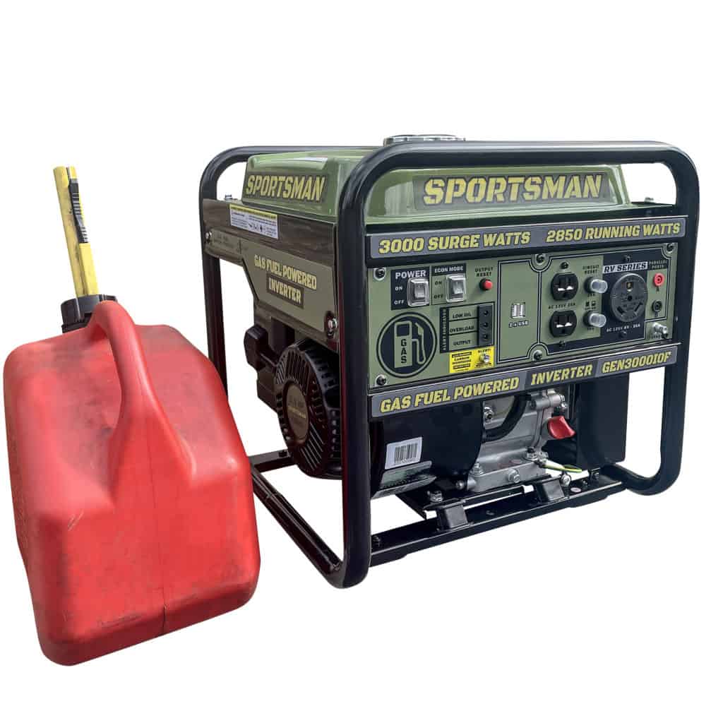 3,000 Surge Watt Gasoline Inverter Generator w/CO Warning