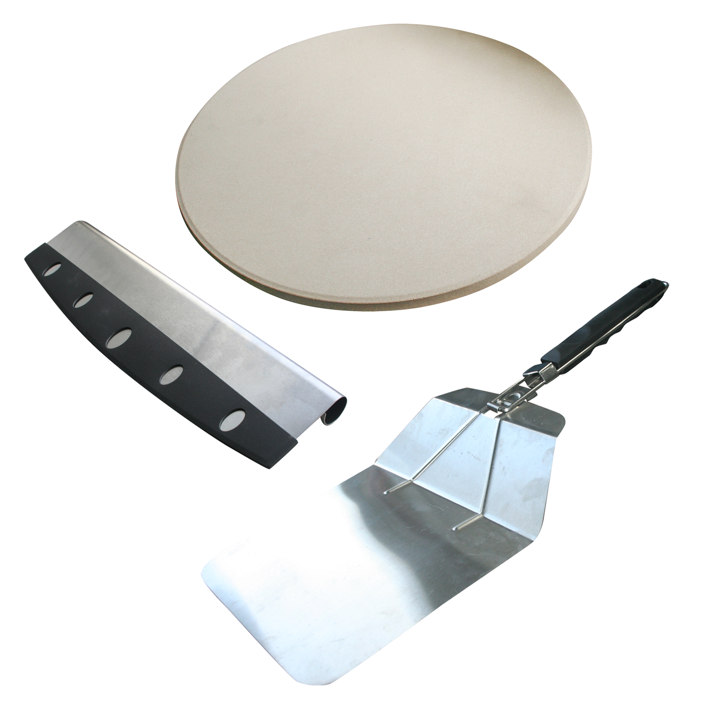 Pizza Stone Pizza Cutter Pizza Peel 3 Piece Set - AmeriHome ...